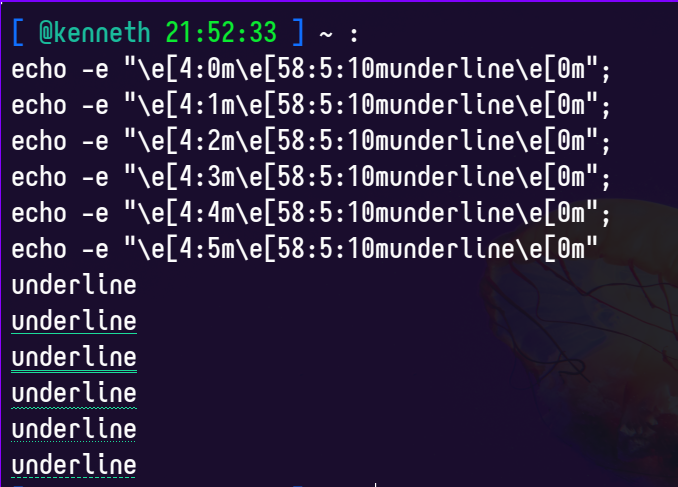 Underline Styles Doesnt Work On Konsole Despite Them Being Supported 