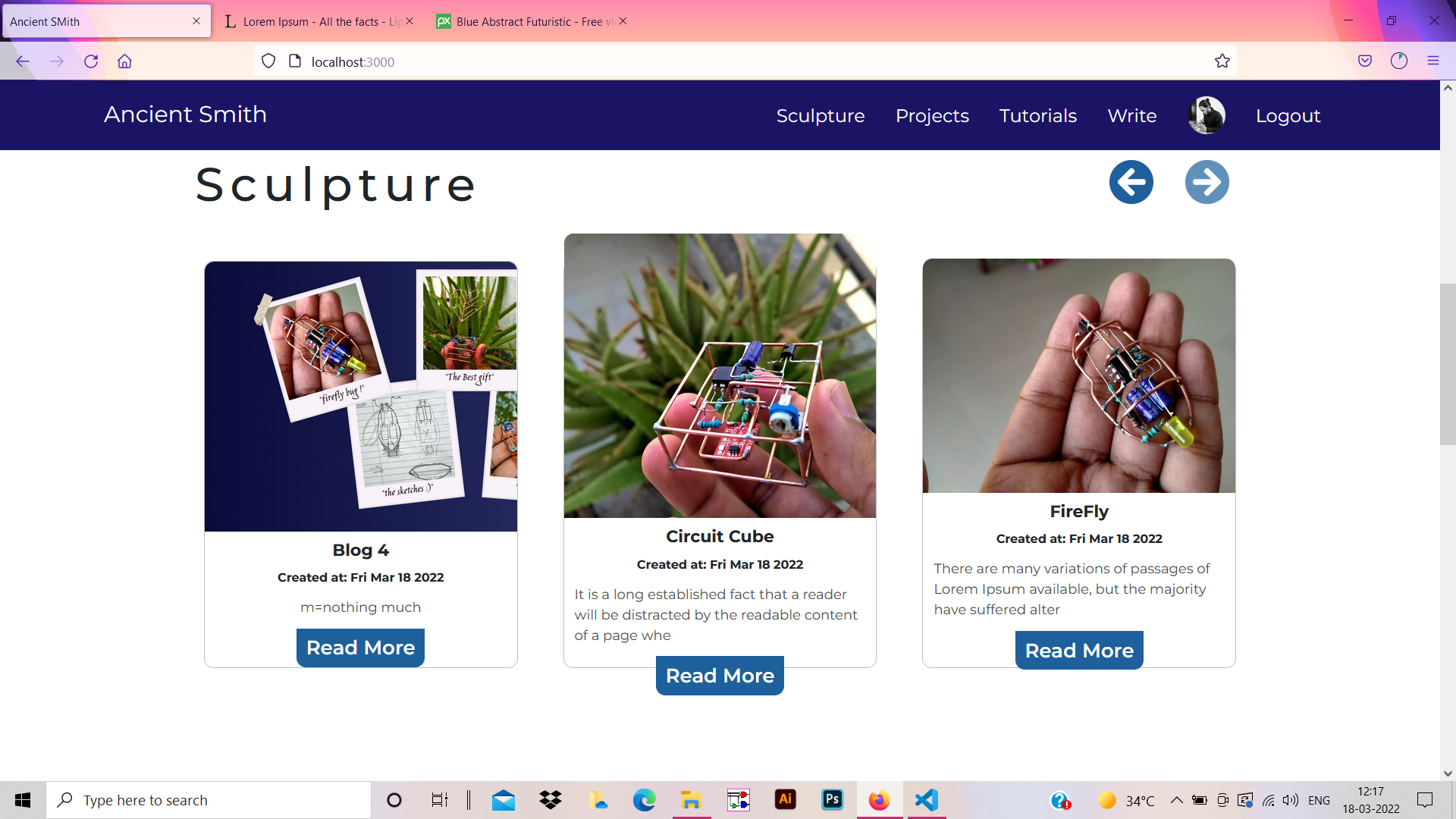 GitHub - Atul2711/Ancient-Smith-application-MERN-: Project sharing web application built using ...