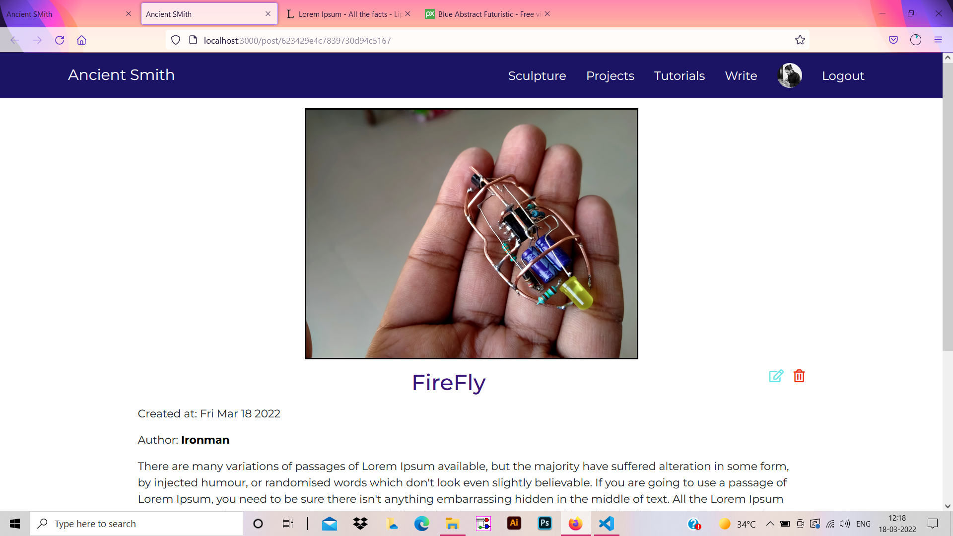 GitHub - Atul2711/Ancient-Smith-application-MERN-: Project sharing web application built using ...