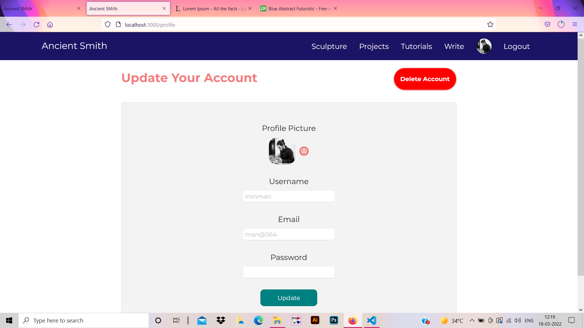 GitHub - Atul2711/Ancient-Smith-application-MERN-: Project sharing web application built using ...