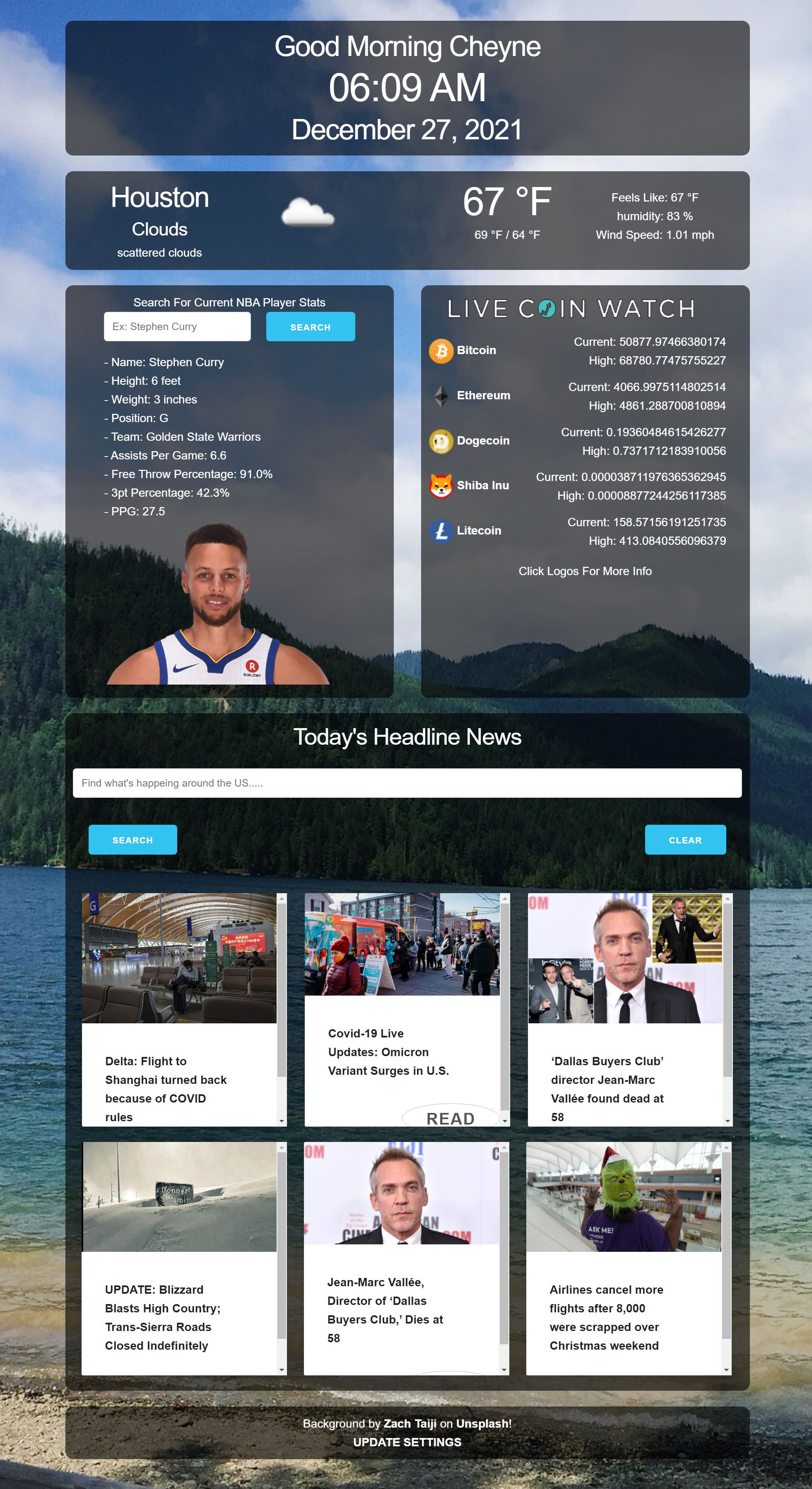GitHub - Chewbakkah/Browser-Landing-Page