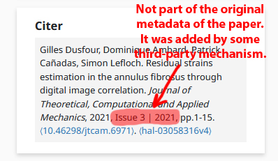 [Bug Report] [JTCAM] Wrong metadata automatically added on HAL · Issue #390 · CCSDForge ...