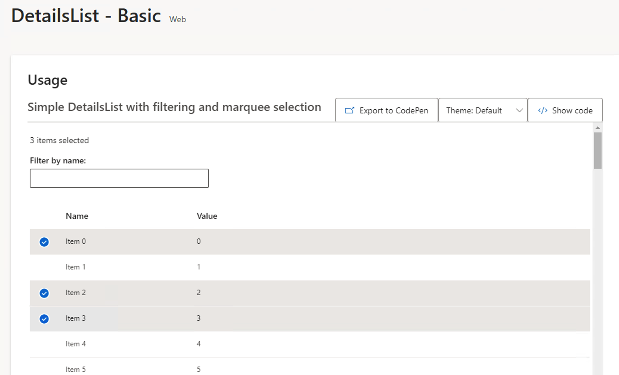 Detailslist Multi Selection Using Keyboard · Issue 15073 · Microsoftfluentui · Github 8824