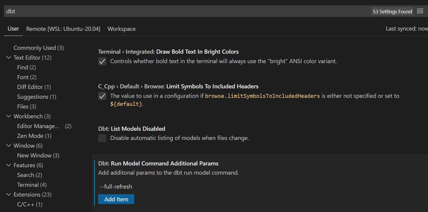 Configure Default Cli Flags For Dbt Run Button · Issue 88 · Altimateai Vscode Dbt Power User