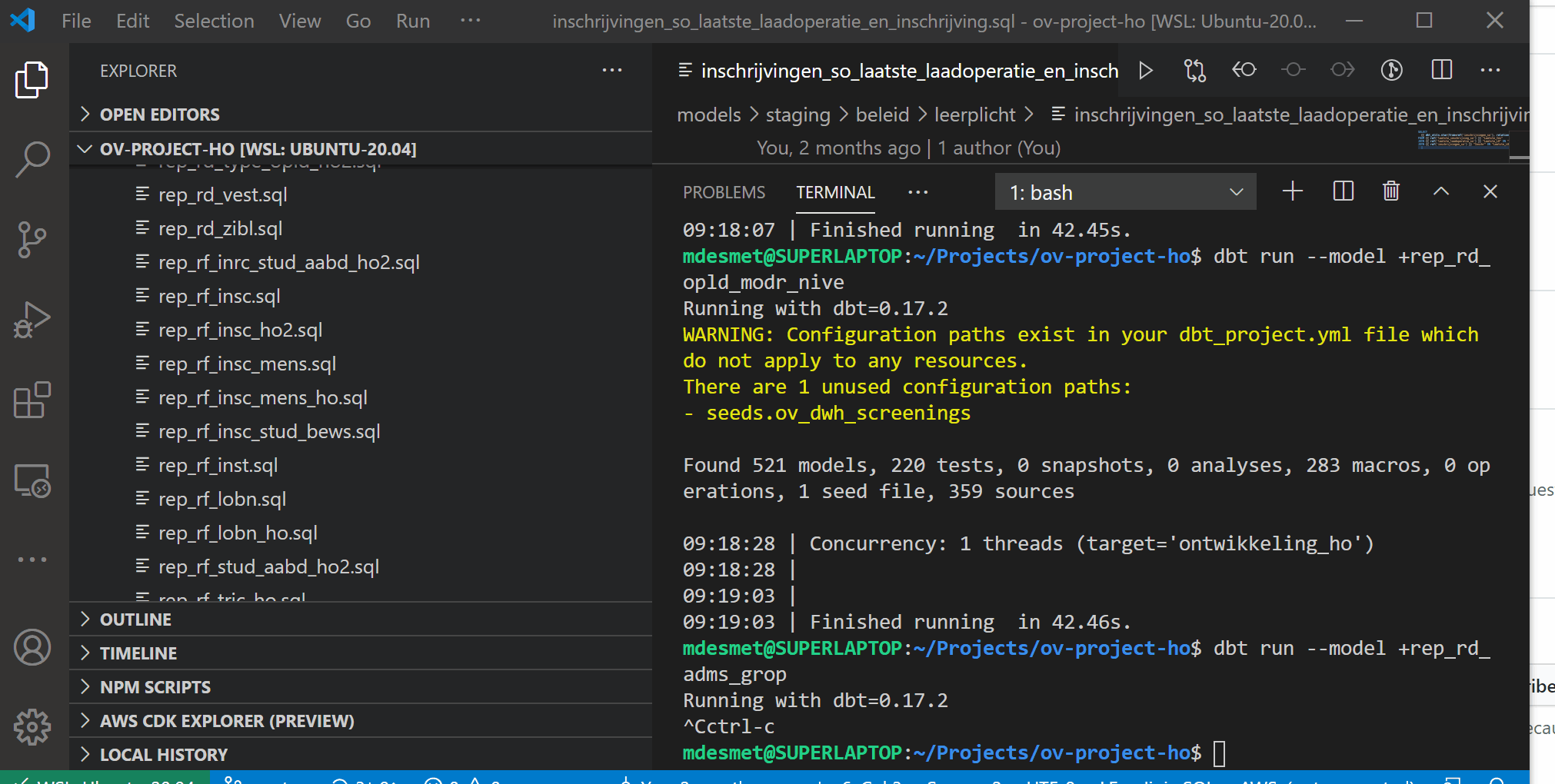 Add option to run the model in the current terminal · Issue #11 · AltimateAI/vscode-dbt-power ...