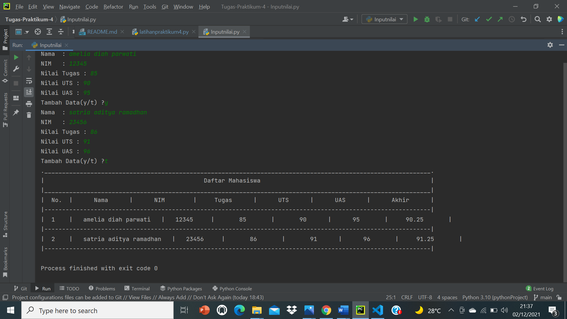 GitHub - Ameliadiah-p/Tugas-Praktikum-4
