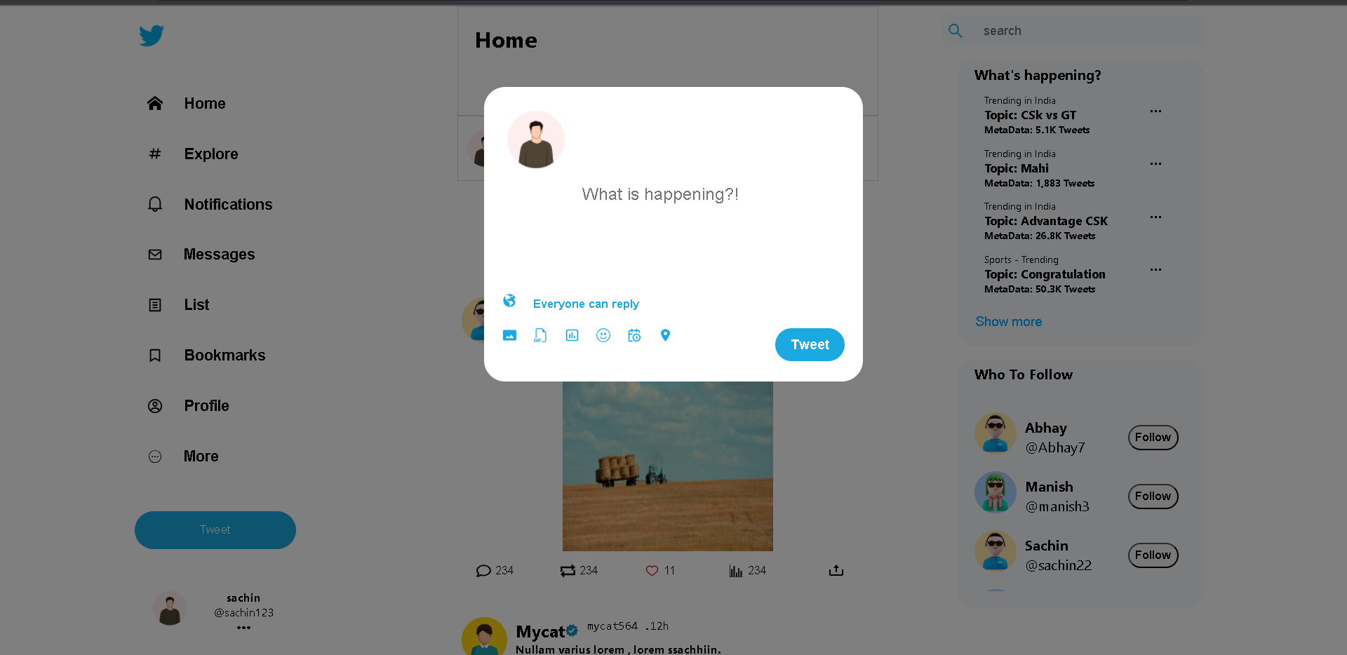 GitHub - ManishKuPatra254/Twitter-Clone: Twitter Clone