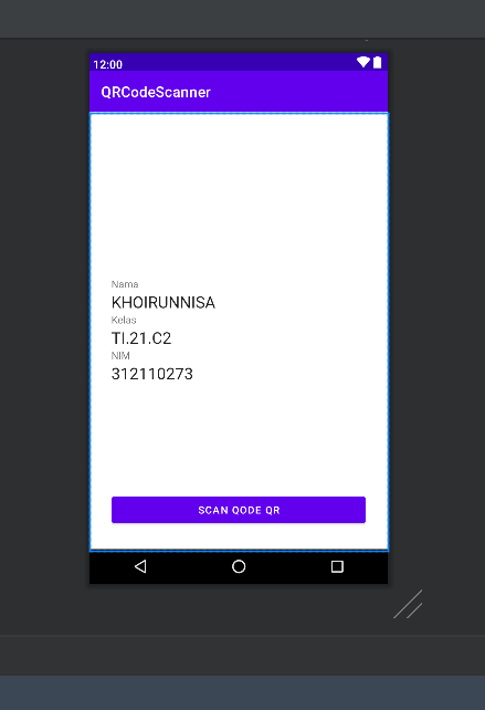 GitHub - Khoirunnisa02/QRCodeScanner: Membuat UI sederhana Dengan ...