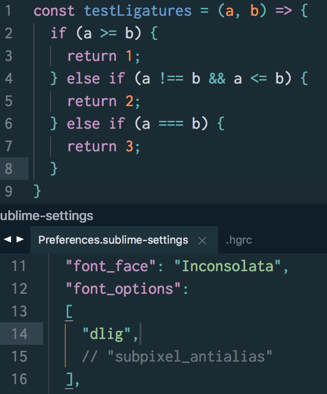 `dlig` isn't working · Issue #2245 · sublimehq/sublime_text · GitHub