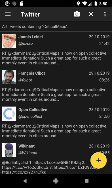 Update Twitter · Issue #252 · criticalmaps/criticalmaps-android · GitHub