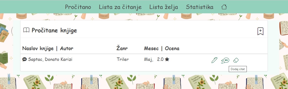 GitHub - mm-marija/dnevnikCitanja: Django aplikacija - online dnevnik čitanja (beleženje ...