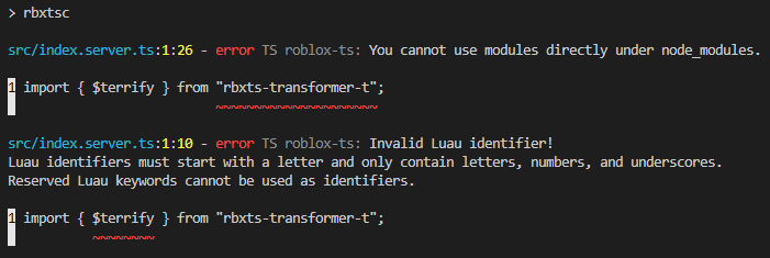 Transformer plugin not detected · Issue #2236 · roblox-ts/roblox-ts · GitHub