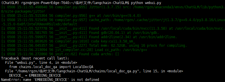 [BUG] 运行webui.py报错：name 'EMBEDDING_DEVICE' is not defined · Issue #274 · chatchat-space ...