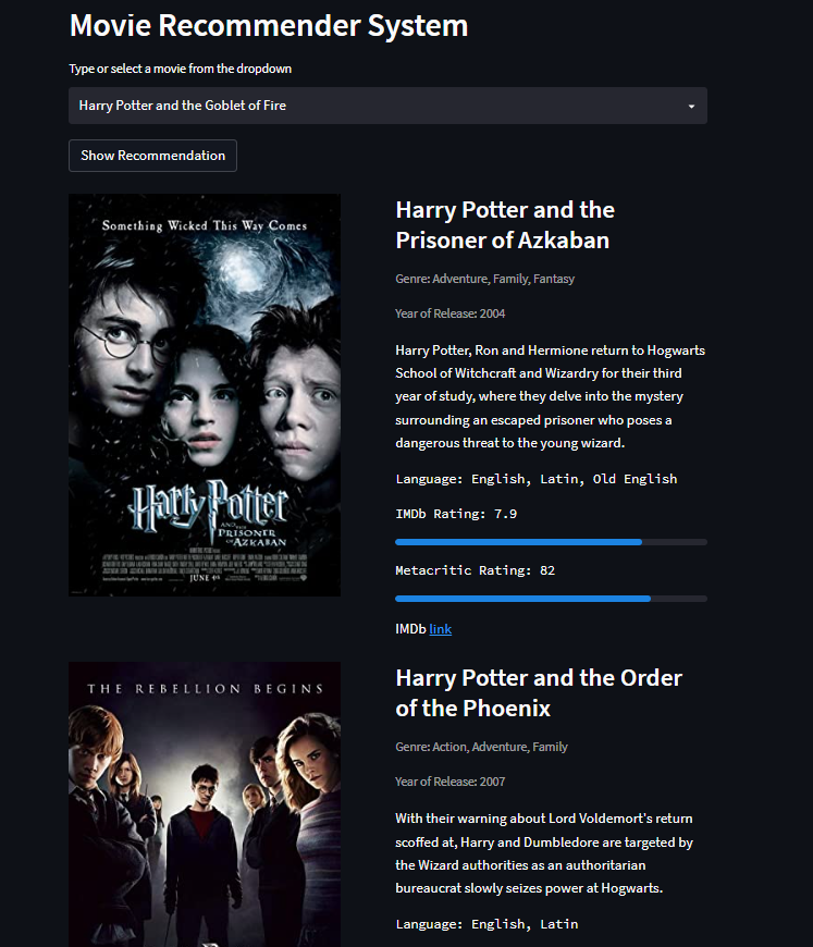 GitHub - pratiush1512/movie-recommender-system: Content Based Movie ...