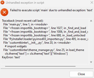 Problem in theme_manager with an executable · Issue #1983 · TomSchimansky/CustomTkinter · GitHub
