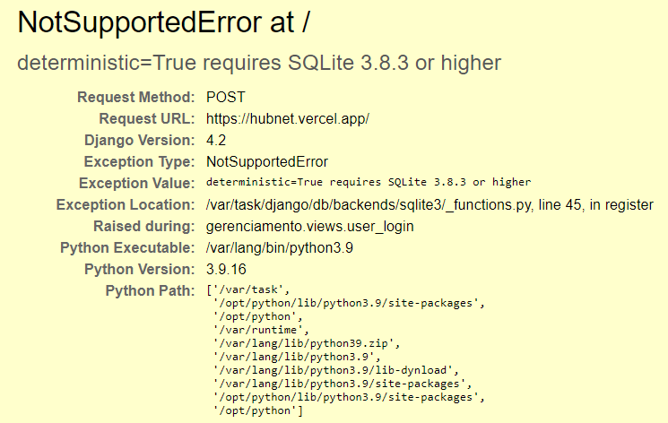 deterministic=True requires SQLite 3.8.3 or higher · vercel ...