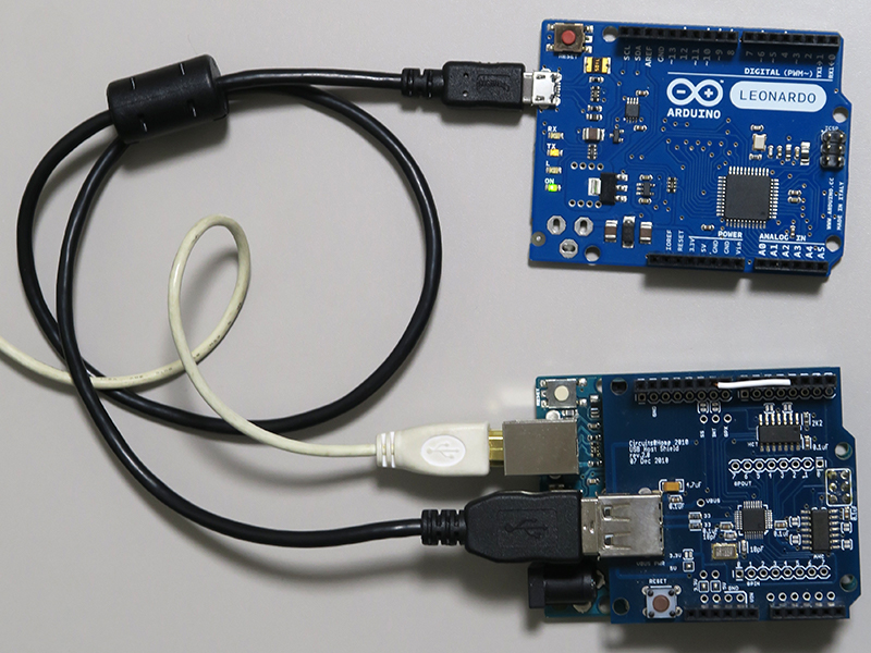 Connecting Arduino Micro 32u4 USB/MIDI keyboard to USB Host Shield ...