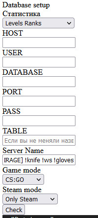 What to enter if I used SQLite database?? · Issue #155 · levelsranks/levels-ranks-web · GitHub