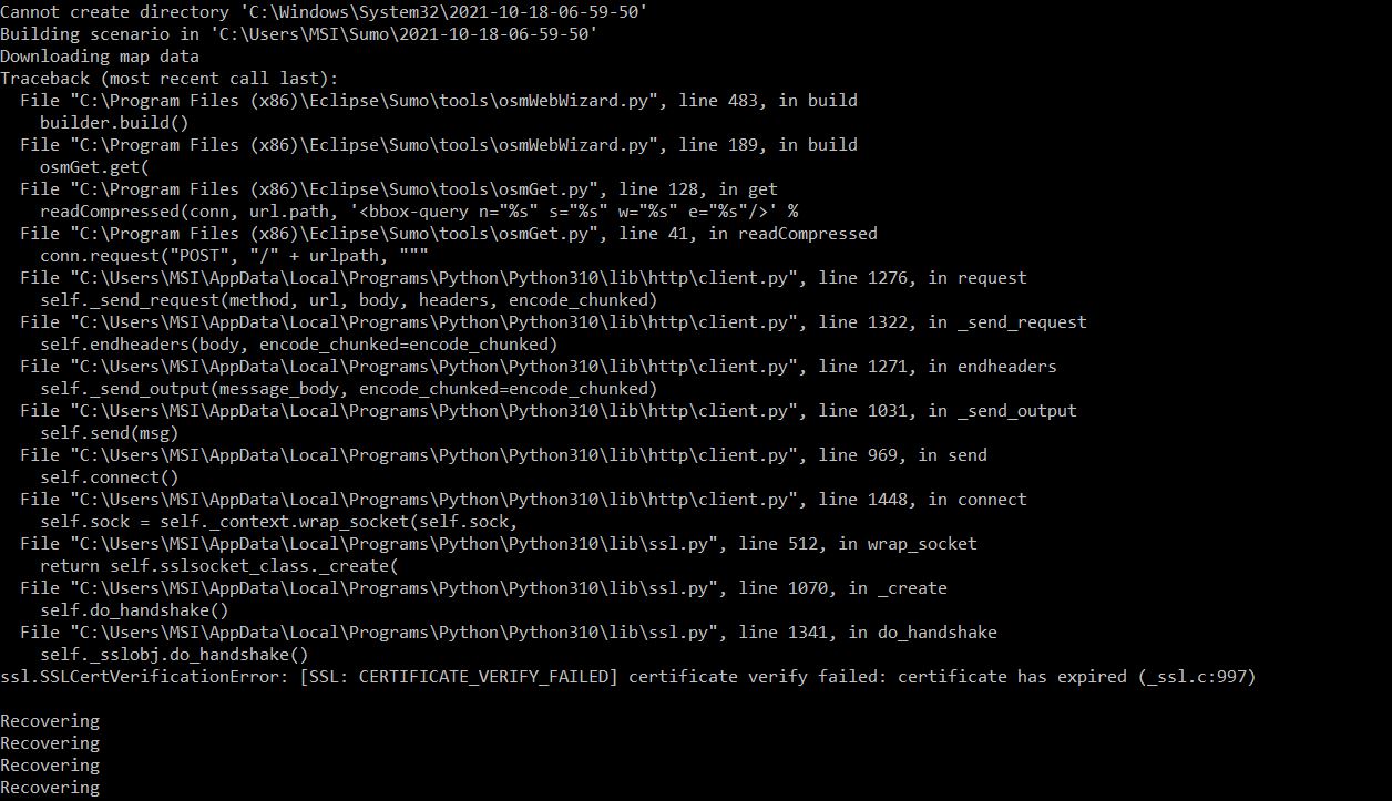 SSL Certificate Verification Error · Issue #9347 · eclipse-sumo/sumo · GitHub