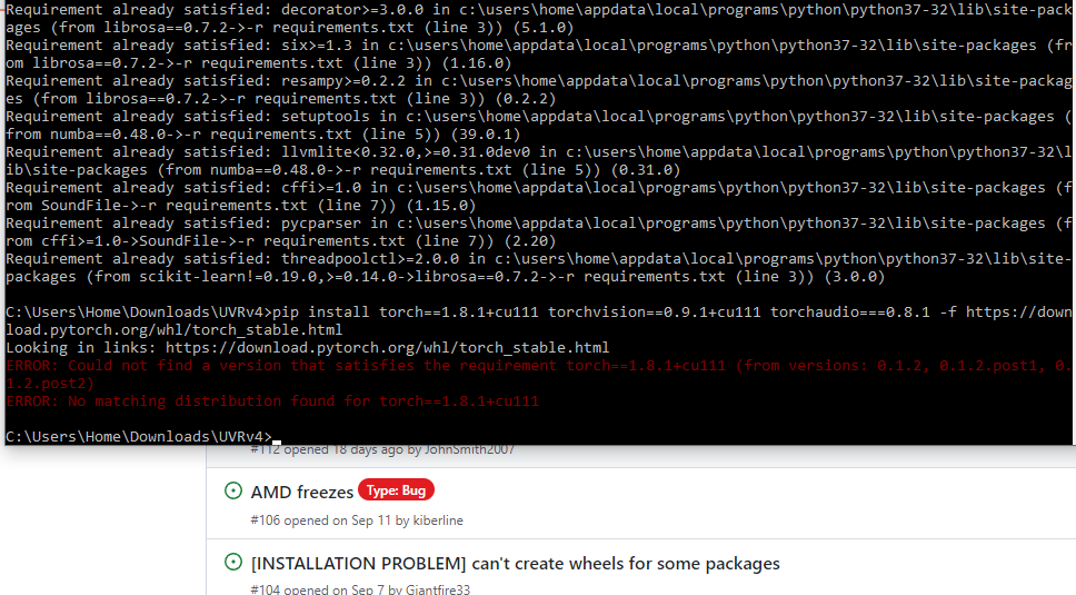 [INSTALLATION PROBLEM] · Issue #119 · Anjok07/ultimatevocalremovergui · GitHub