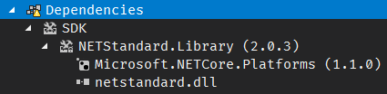 [Dependencies] Adding a project reference for netcoreapp2.0 ->netcoreapp2.0 shows yellow Project ...