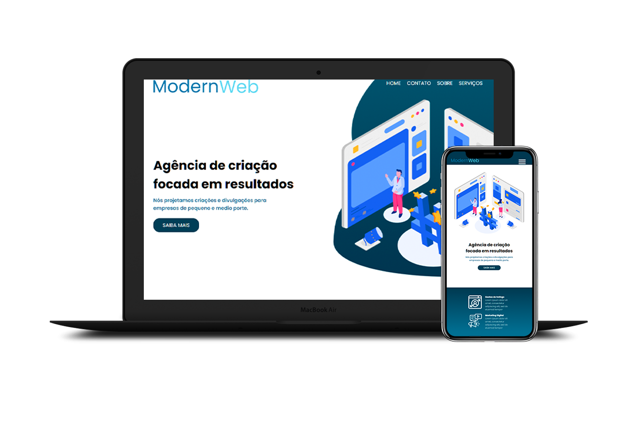 GitHub - BrunoCls/ModernWeb: Página empresarial feita para uma agência ...