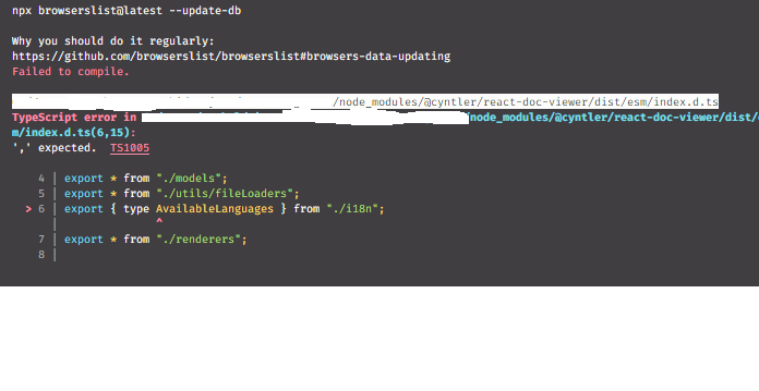 Failed To Compile When Npm Run Build On React Typescript · Issue 153 · Cyntlerreact Doc 4539