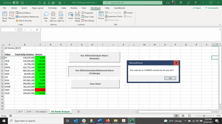 GitHub - goatgirl86/2_VBA_stock-analysis