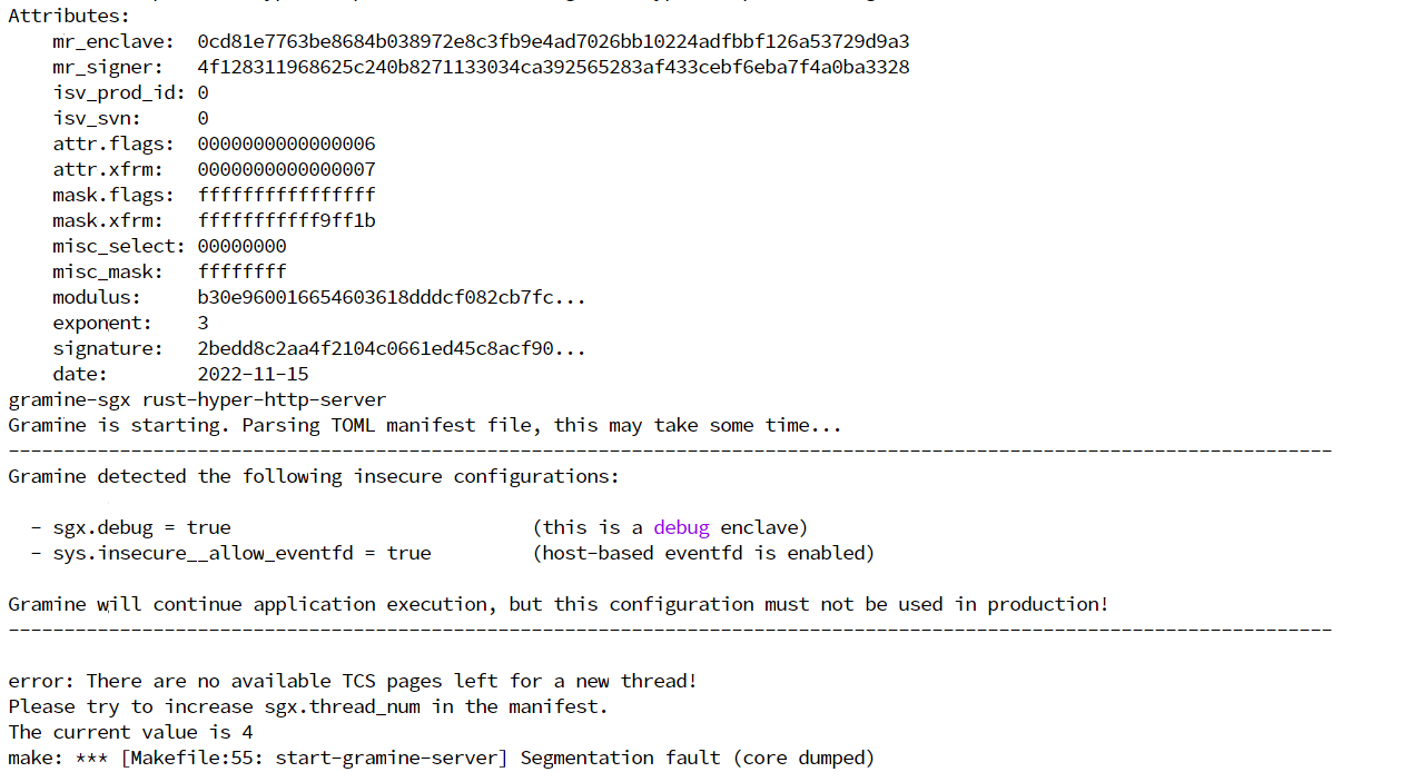 failed to run rust example · Issue #1045 · gramineproject/gramine · GitHub