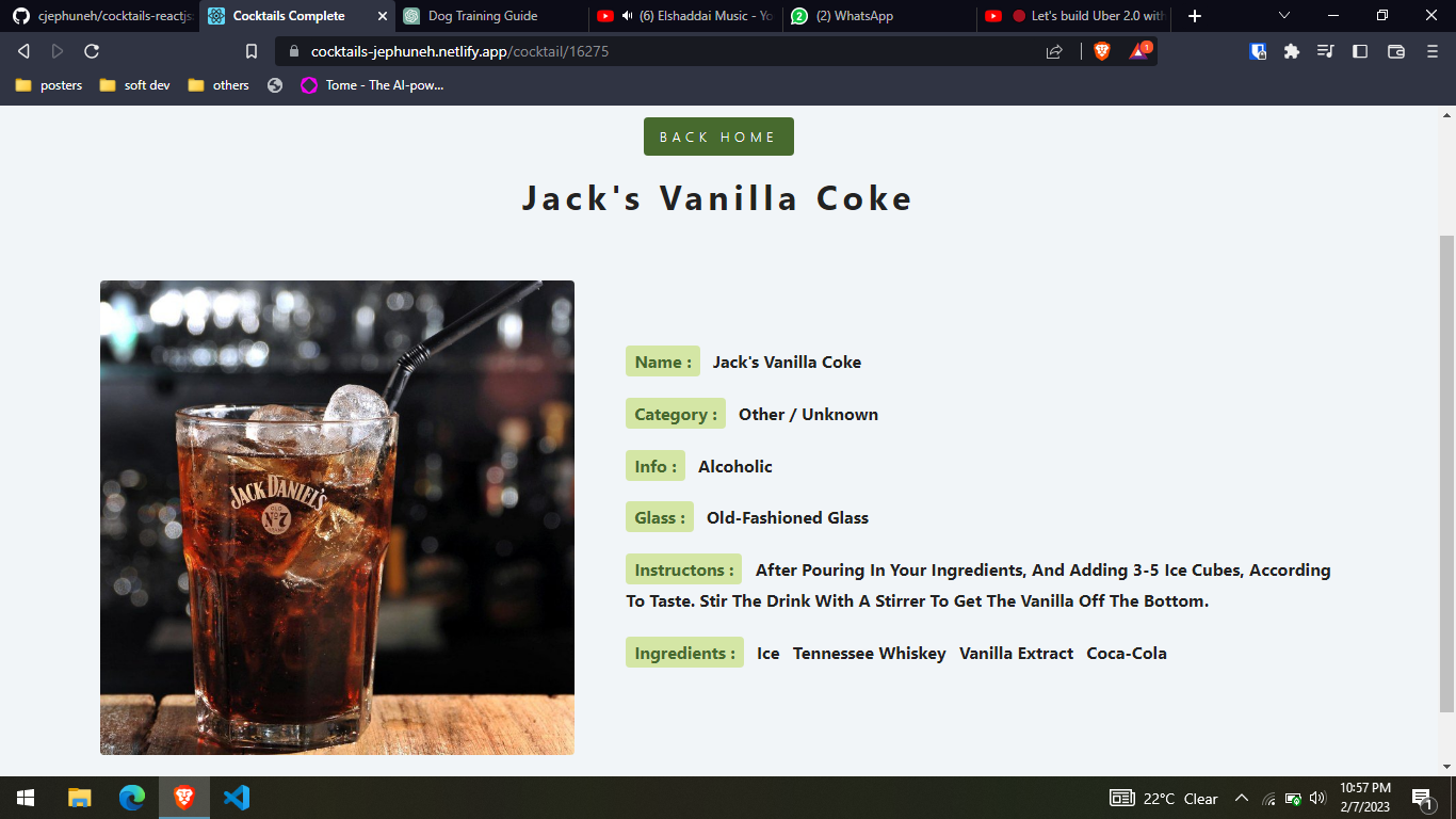 GitHub - cjephuneh/cocktails-reactjs: whats your fauvorite cocktail
