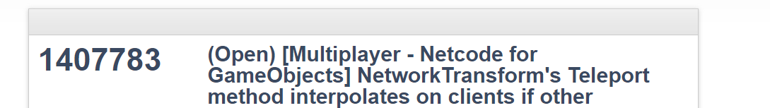 NetworkTransform's Teleport method interpolates on clients if other ...