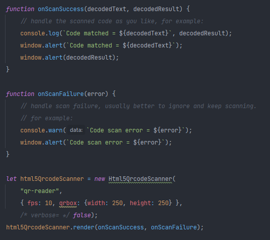 Code scan error = QR code parse error, error = N: No MultiFormat Readers were able to detect the ...