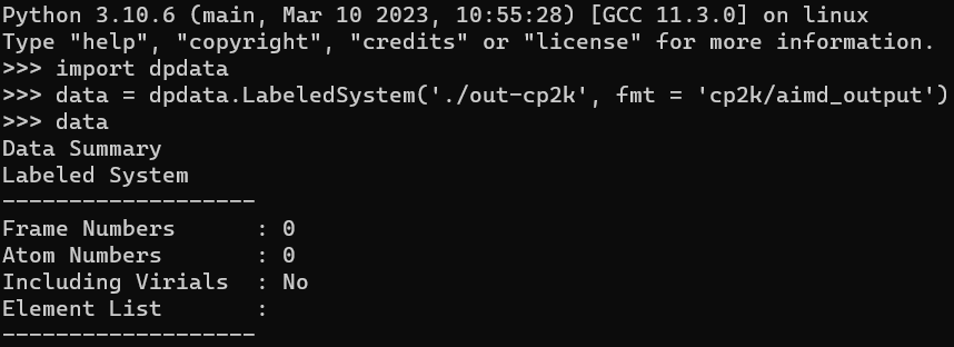 Bug Dpdata Cannot Recognize The Cp2k91 Output File · Issue 486 · Deepmodelingdpdata · Github 3992