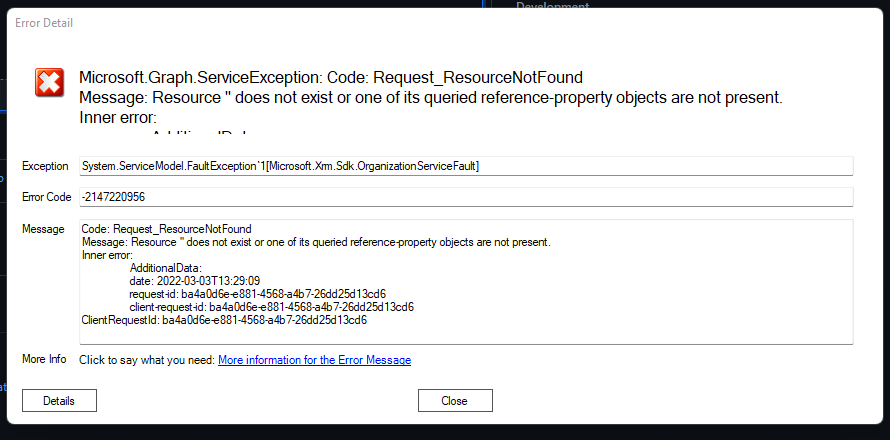 Throw for fetching of `aaduser` table · Issue #666 · rappen/FetchXMLBuilder · GitHub