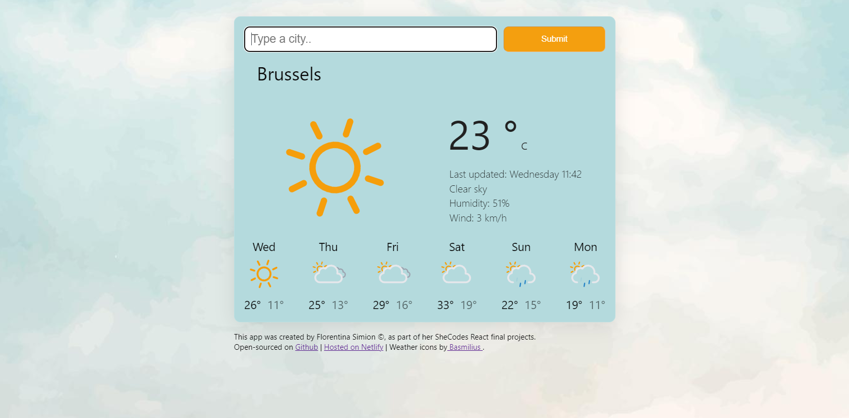 GitHub - Latteflo/React-Weather-App