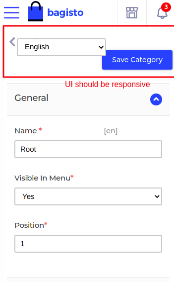 The Edit Category Page is not responsive in mobile view. · Issue #6922 · bagisto/bagisto · GitHub