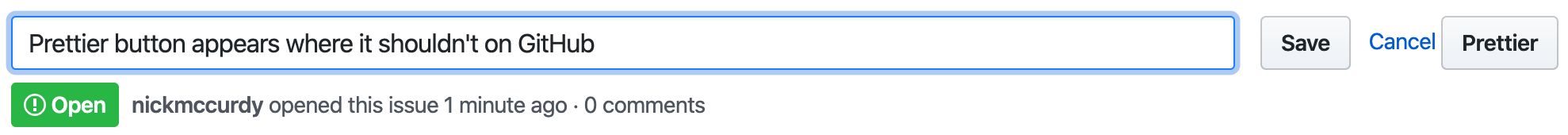 Prettier Button Appears Where It Shouldnt On Github · Issue 91 · Prettier Prettier Browser