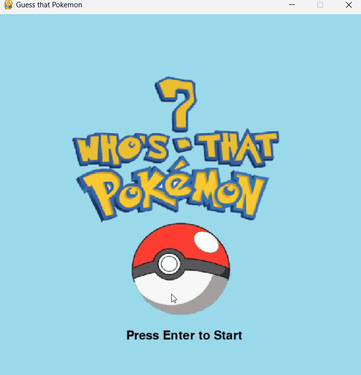 Github Sumangurung01 Guess That Pokemon Guess That Pokemon Game Using Pygame Module