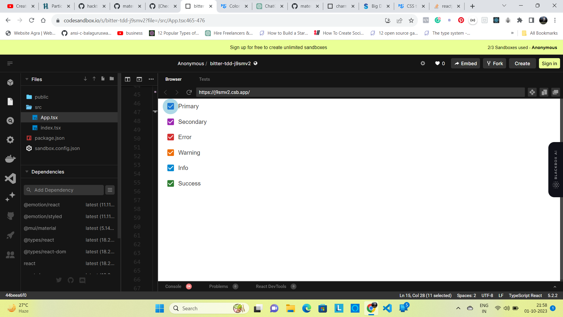 Checkbox Material Ui Bg Color On Hover Not Working Properly While Using Extendtheme · Issue