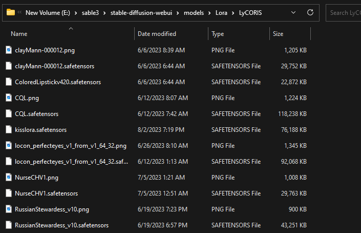 [Bug]: Lycoris model not showing in extra network when searching under sub folder but does ...