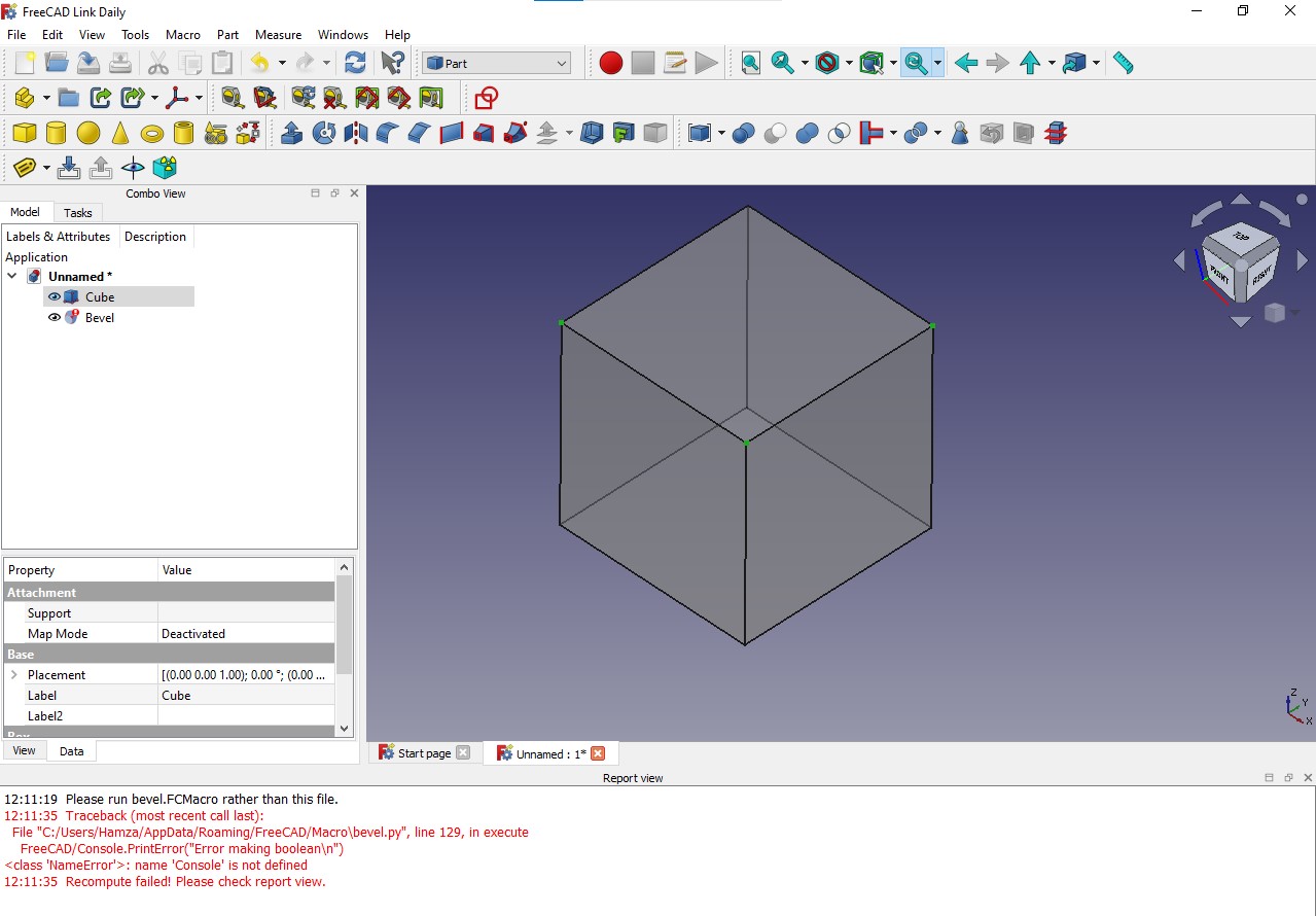 Bevel macro not working · Issue #988 · realthunder/FreeCAD_assembly3 · GitHub