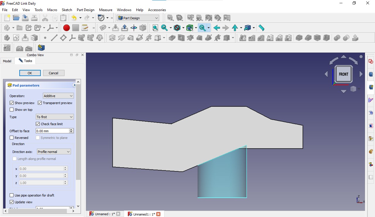 Pad type "to first" and "to last" is not working properly · Issue #1134 · realthunder/FreeCAD ...