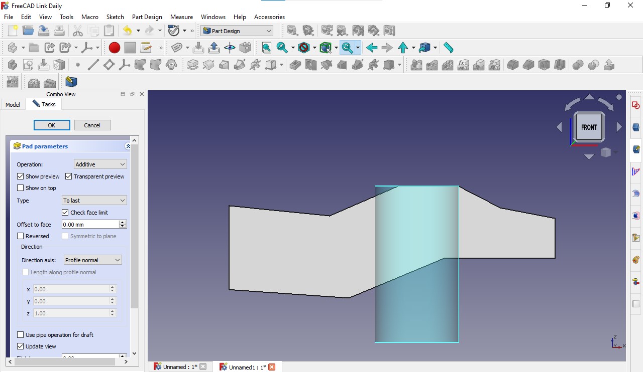 Pad type "to first" and "to last" is not working properly · Issue #1134 · realthunder/FreeCAD ...