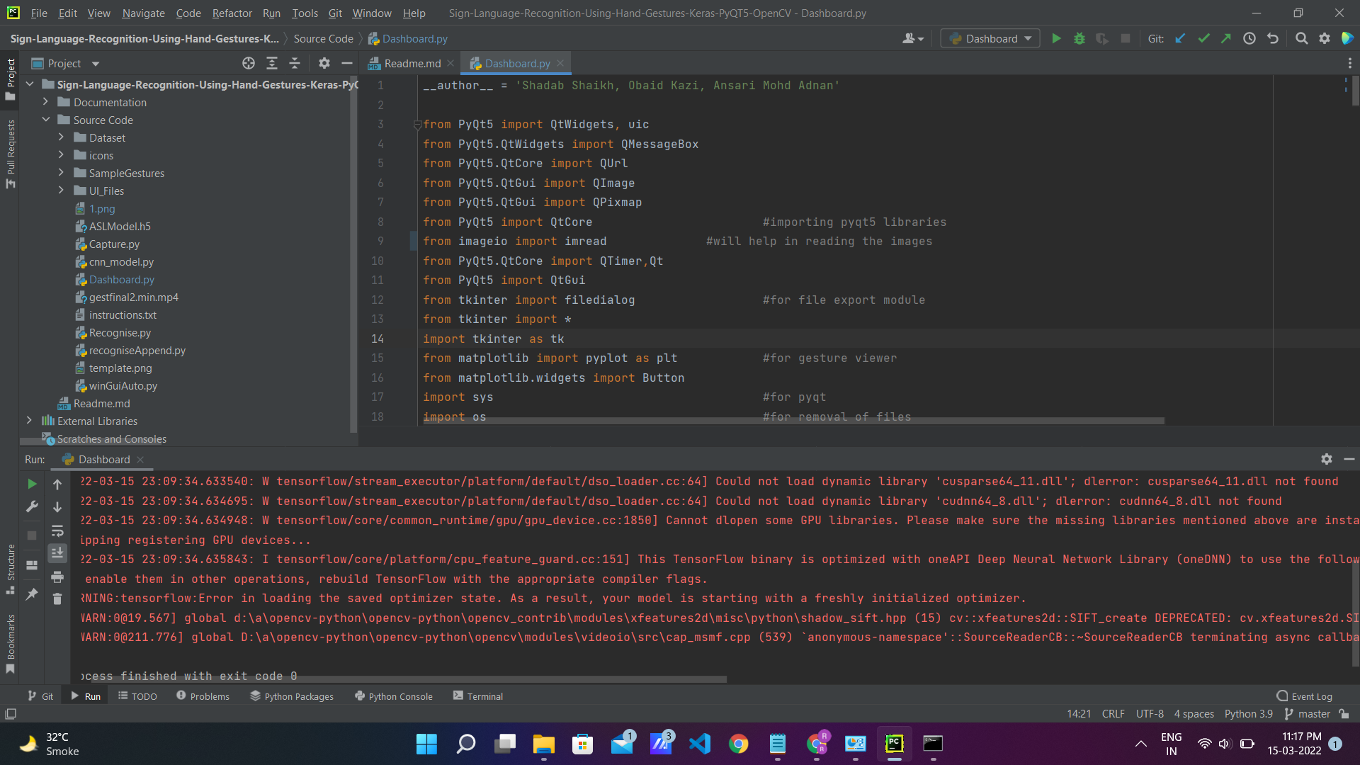 window is closeing · Issue #26 · shadabsk/Sign-Language-Recognition-Using-Hand-Gestures-Keras ...