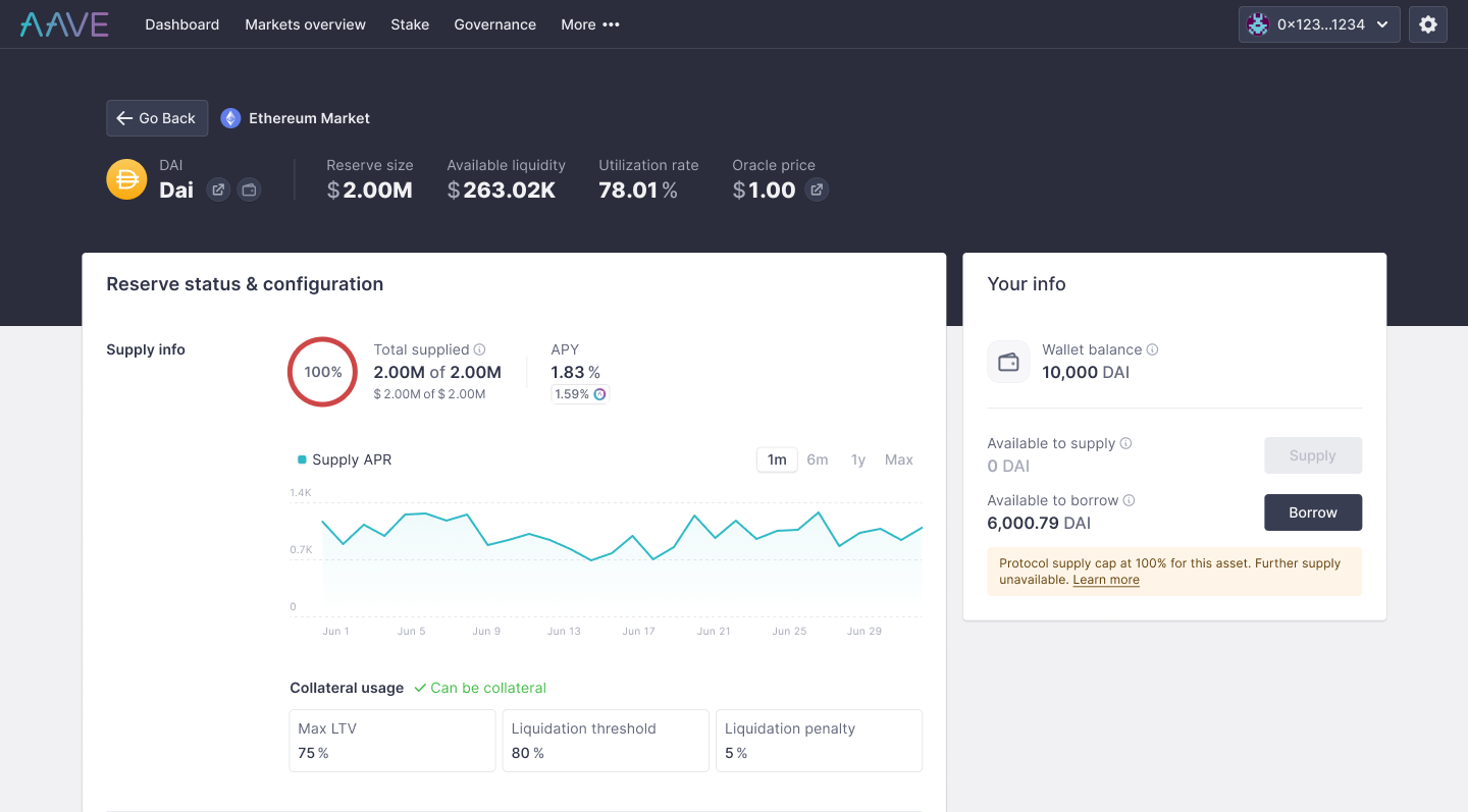 Show indication to user when the supply, borrow caps, or debt ceiling are reached · Issue #688 ...