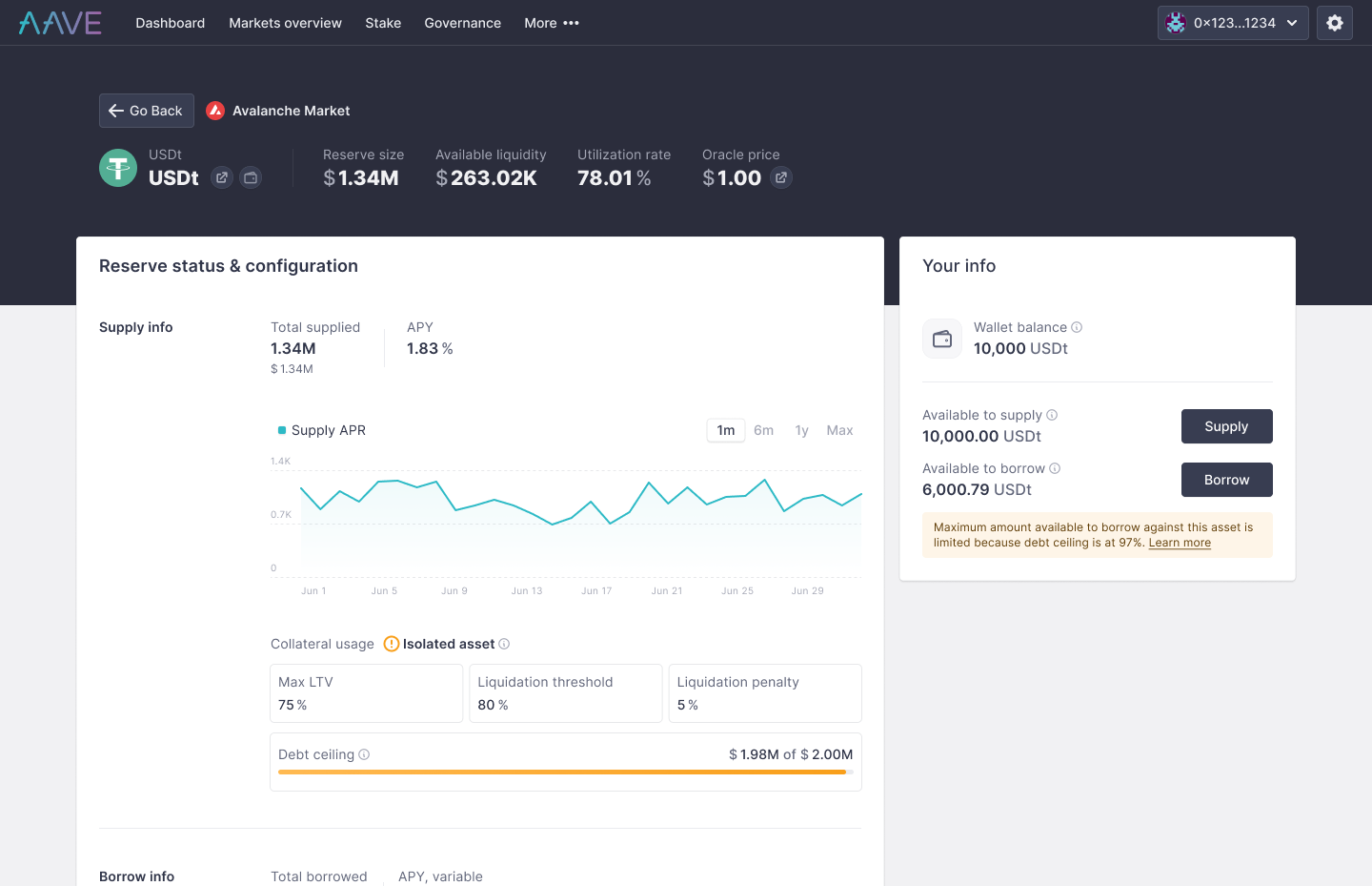 Show indication to user when the supply, borrow caps, or debt ceiling are reached · Issue #688 ...