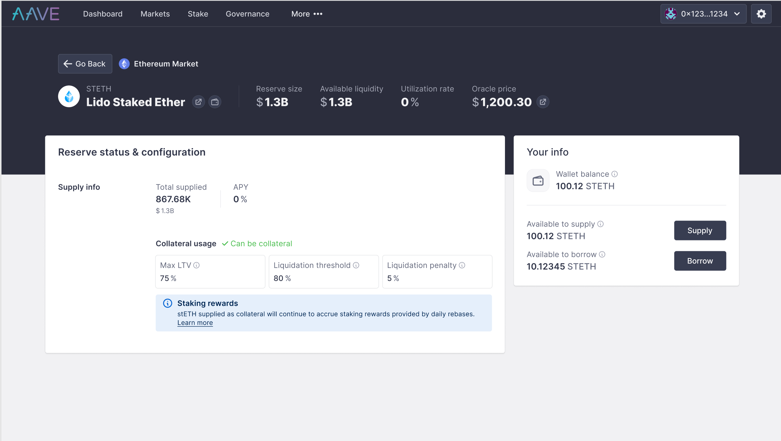 Add info that stETH includes the rebase (positive) from staking rewards · Issue #1213 · aave ...