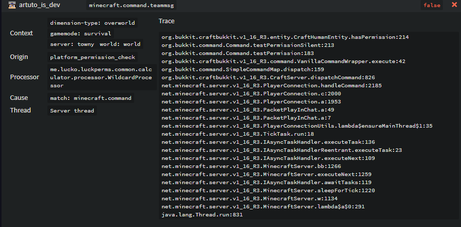 Default Mojang provided commands ignore permissions on tab complete ...
