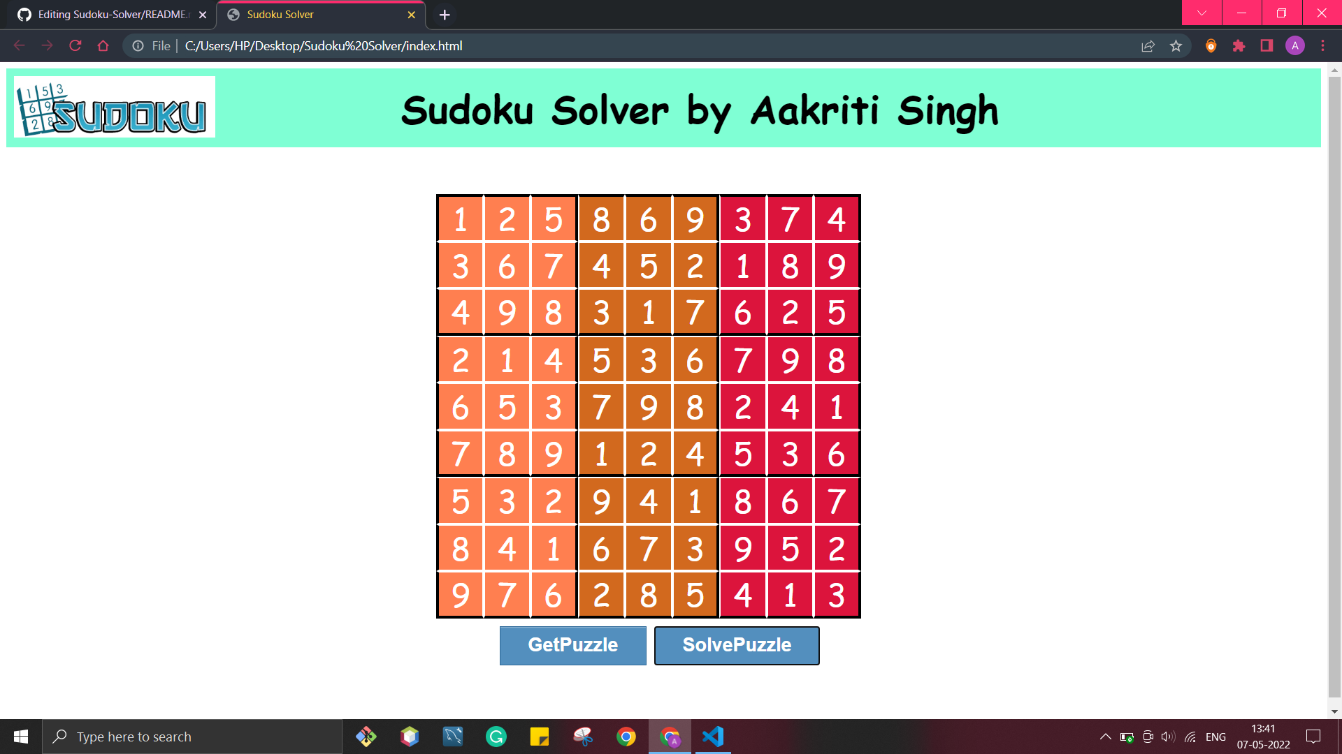 GitHub - inquisitive01/Sudoku-Solver: Sudoku Solver game built using HTML5, CSS3 and Javascript.