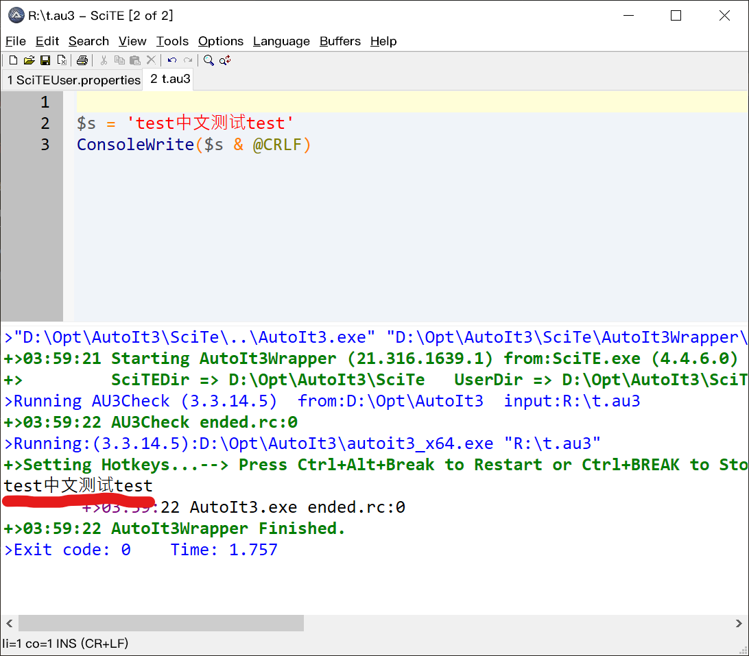 Output Windows Encoding Problem Issue 67 Loganch AutoIt VSCode 